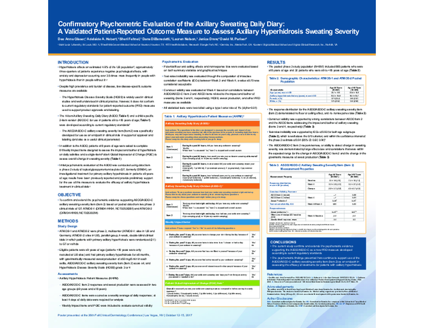 (PDF) Confirmatory Psychometric Evaluation of the Axillary Sweating ...