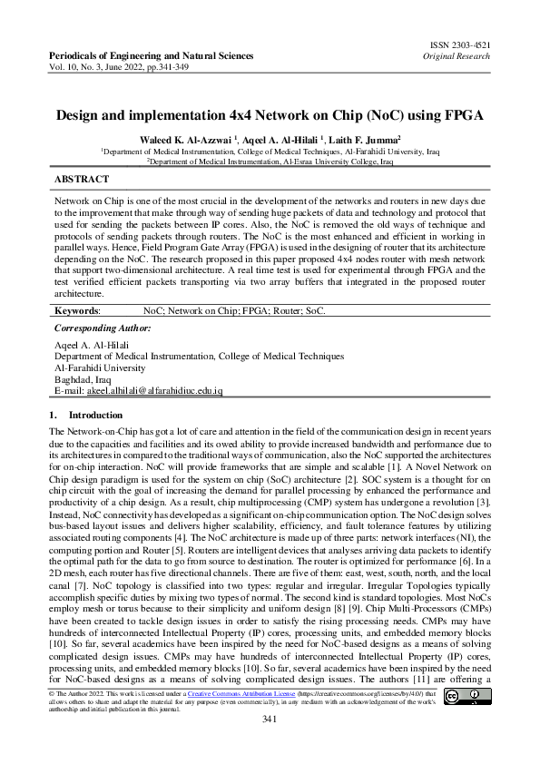 Pdf Design And Implementation 4x4 Network On Chip Noc Using Fpga
