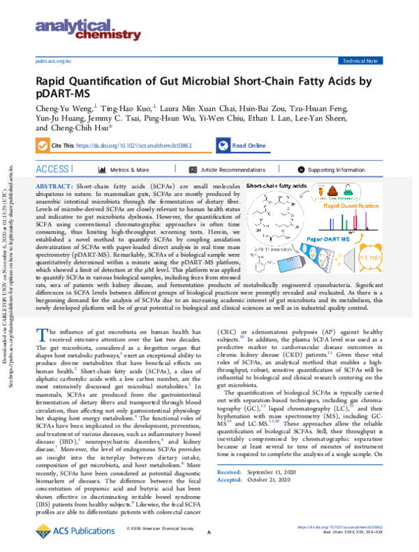 (PDF) Rapid Quantification of Gut Microbial Short-Chain Fatty Acids by ...