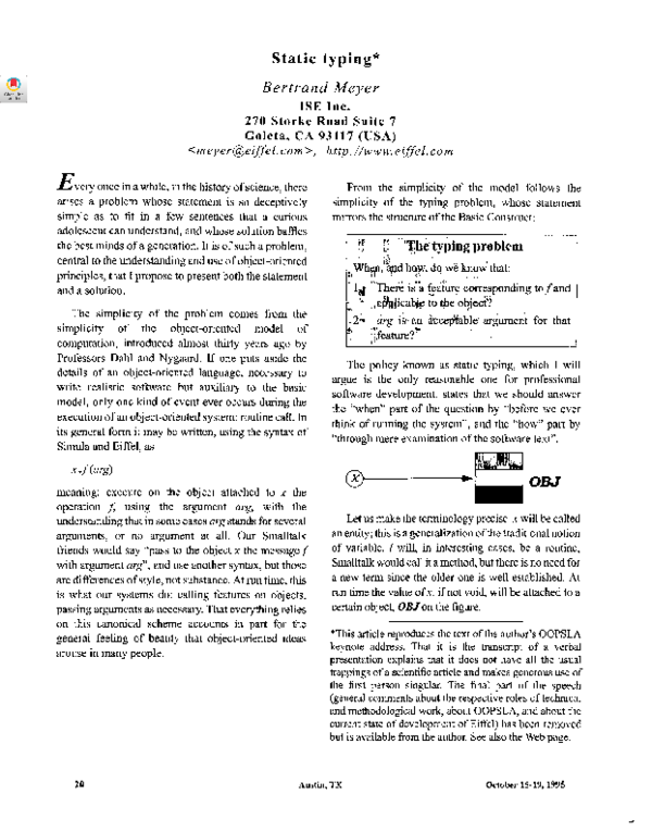 (PDF) Static typing