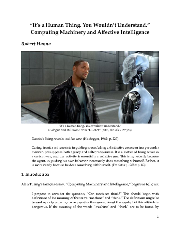 (PDF) "It's a Human Thing. You Wouldn't Understand." Computing ...