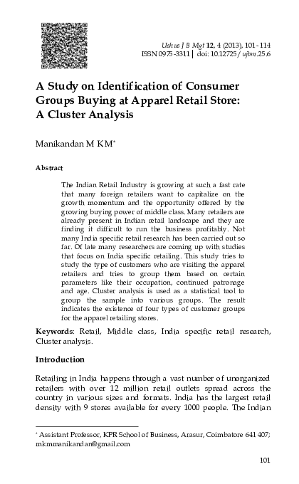 (PDF) A study of store and retail attributes influencing the young ...