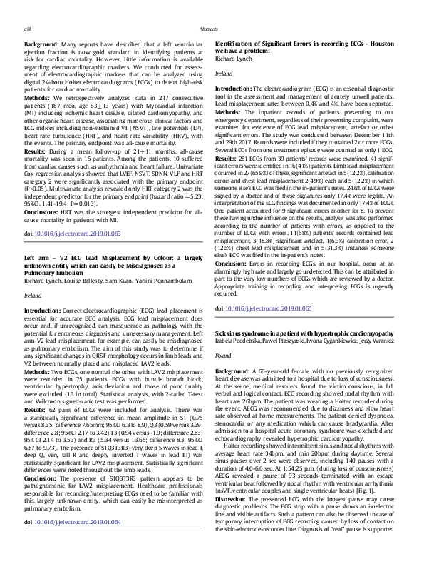 (PDF) Left arm – V2 ECG Lead Misplacement by Colour: a largely unknown ...