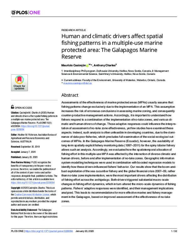 (PDF) Human and climatic drivers affect spatial fishing patterns in a ...