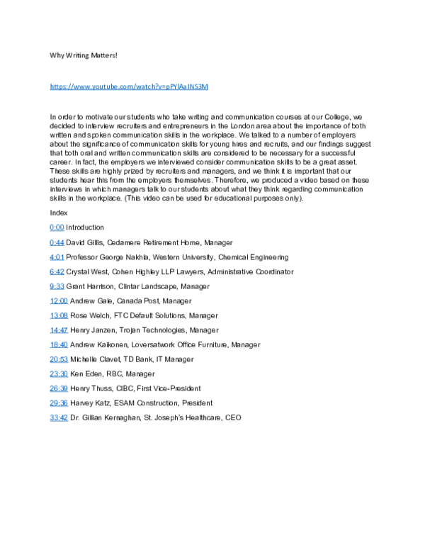 (DOC) The Role of Communication in Career Success