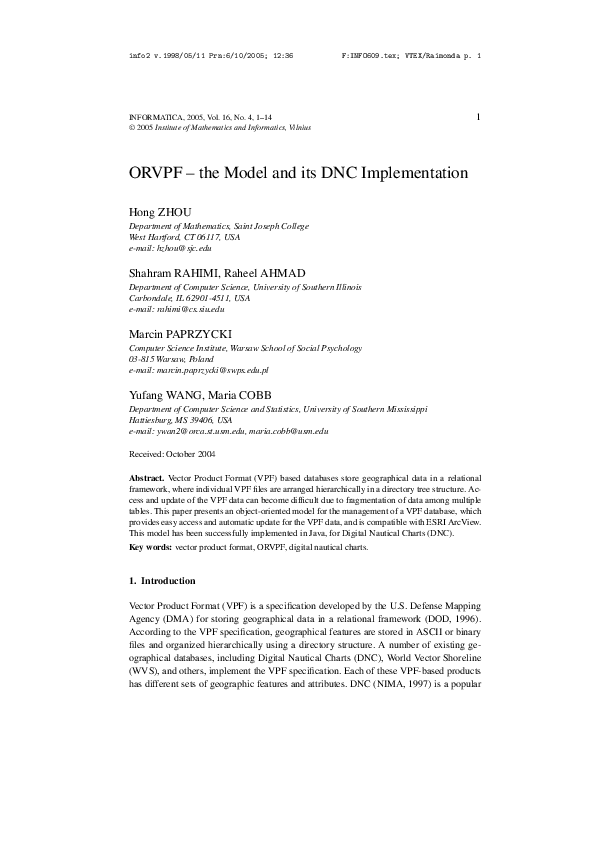 (PDF) ORVPF – the Model and its DNC Implementation | Raheel Ahmad - Academia.edu