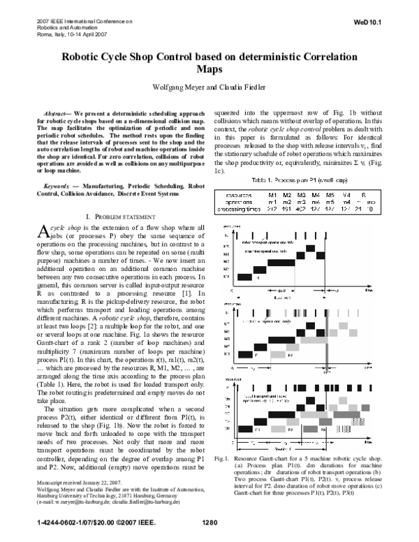 (PDF) Robotic Cycle Shop Control based on deterministic Correlation Maps | Wolfgang Meyer ...