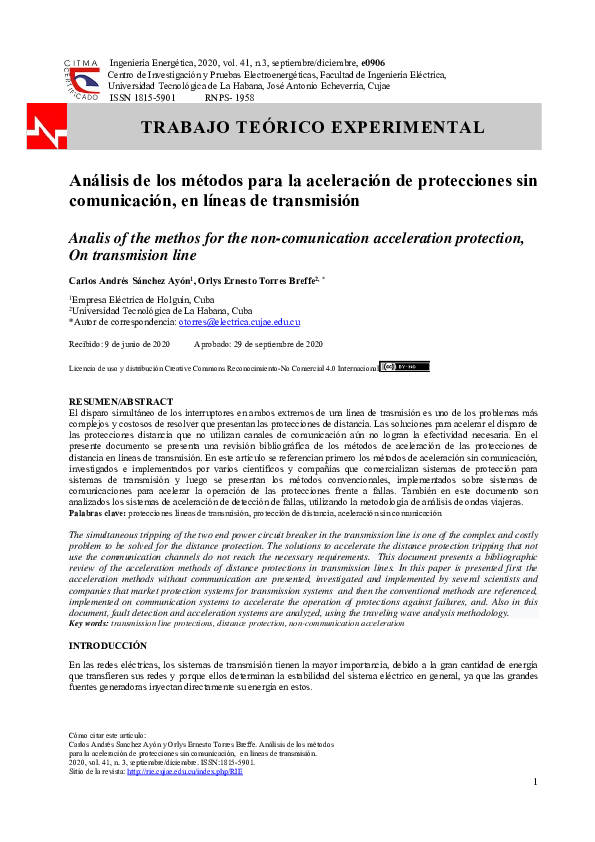 (PDF) Análisis de los métodos para la aceleración de protecciones sin ...
