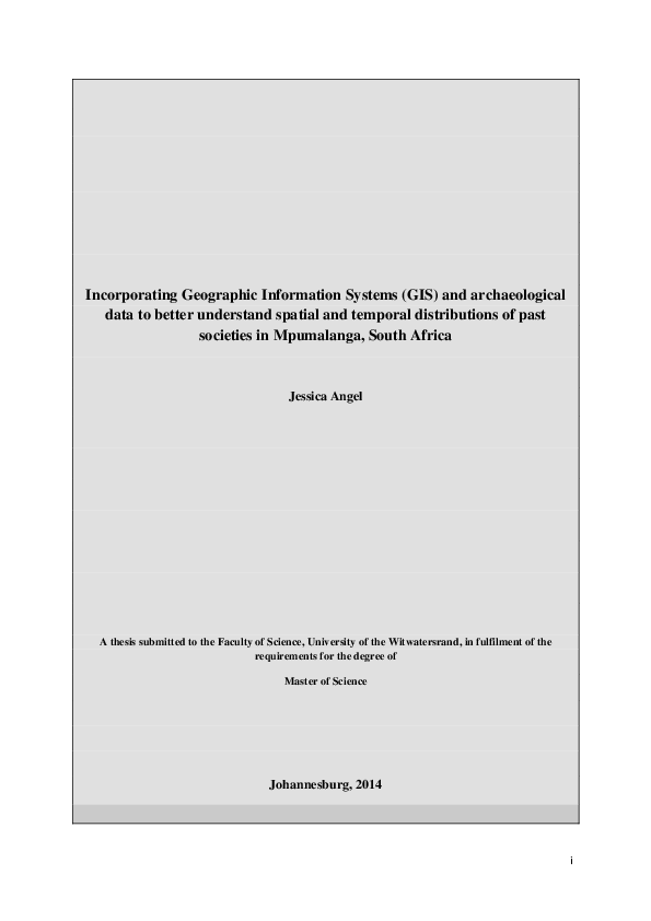 (PDF) Incorporating Geographic Information Systems (GIS) and archaeological data to better ...