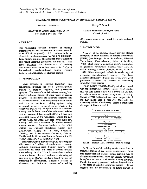 (PDF) Measuring the effectiveness of simulation-based training