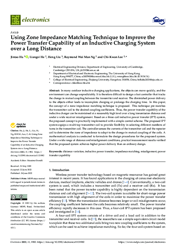 (PDF) Using Zone Impedance Matching Technique to Improve the Power Transfer Capability of an ...