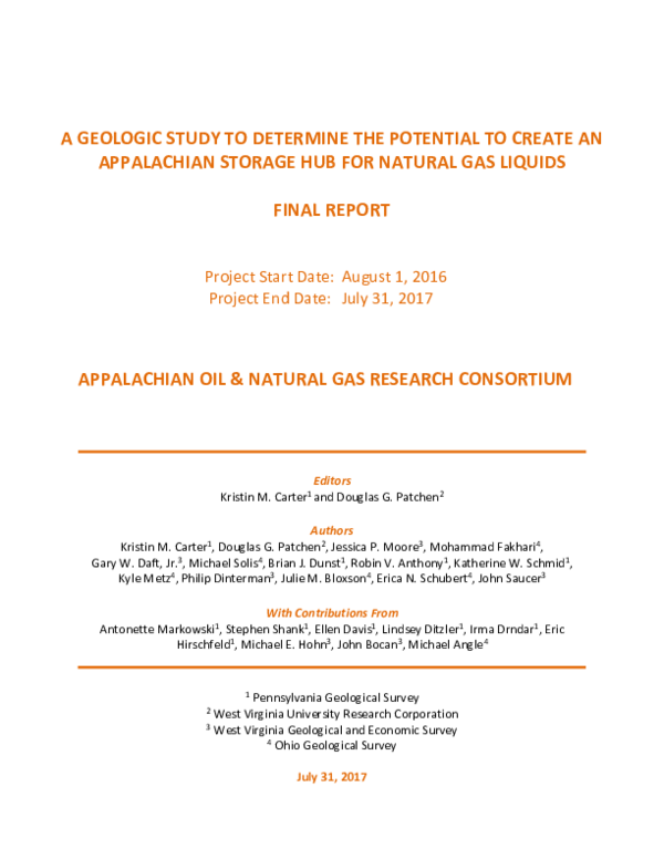 (PDF) A Geologic Study to Determine the Potential to Create an ...