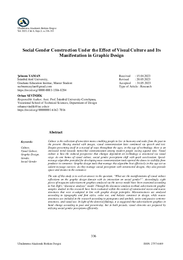(PDF) Social Gender Construction Under the Effect of Visual Culture and ...