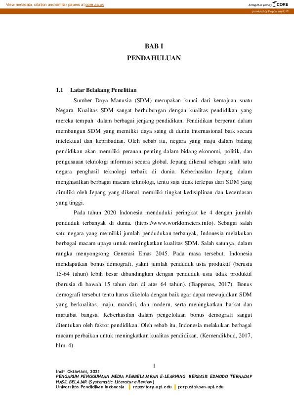 (PDF) PENGARUH PENGGUNAAN MEDIA PEMBELAJARAN E-LEARNING BERBASIS EDMODO TERHADAP HASIL BELAJAR ...