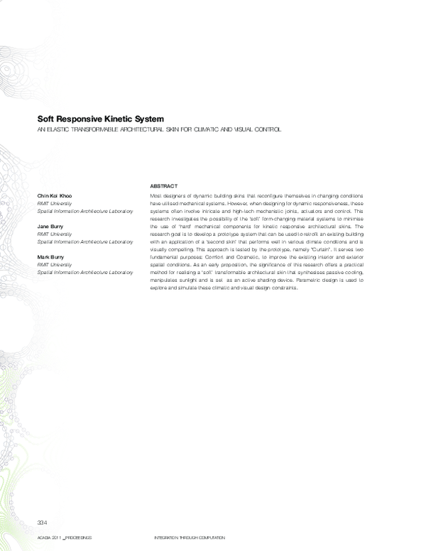 (PDF) Soft Responsive Kinetic System: An Elastic Transformable Architectural Skin for Climatic ...