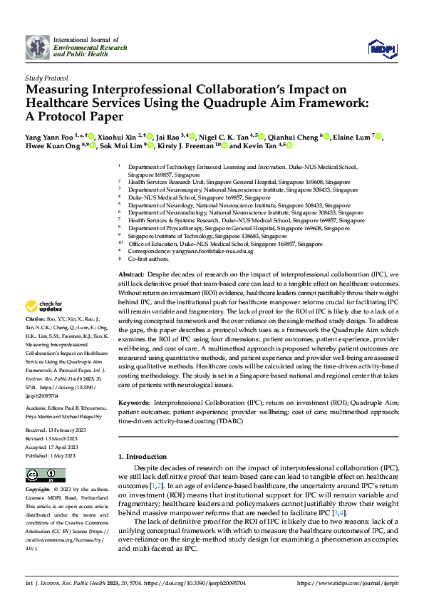 (PDF) Measuring Interprofessional Collaboration’s Impact on Healthcare ...