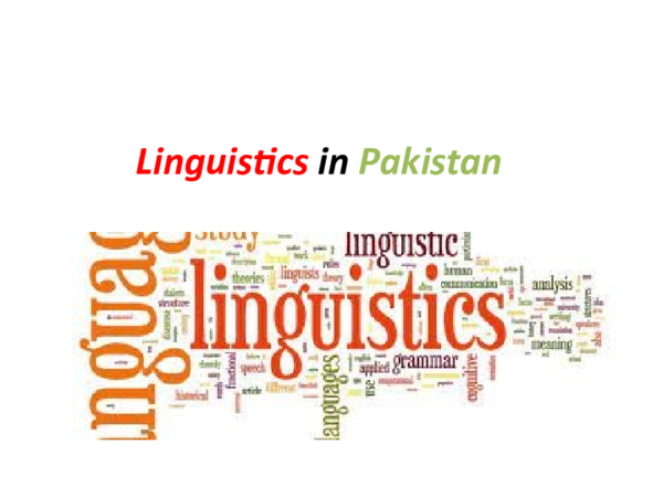 (PPT) Linguistics in Pakistan