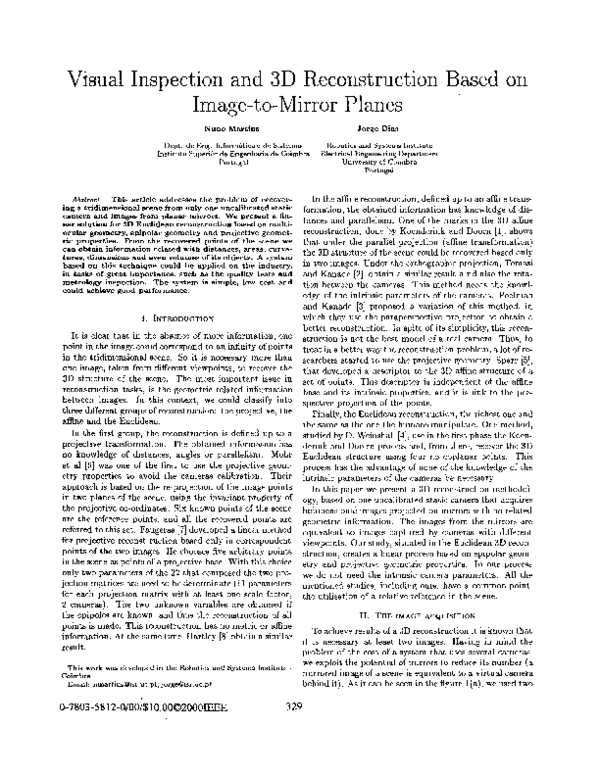 (PDF) Visual inspection and 3D reconstruction based on image-to-mirror ...