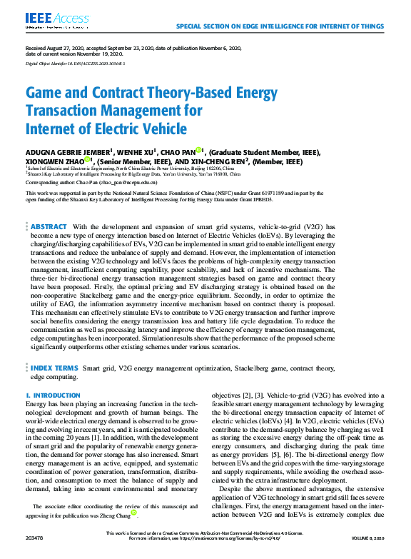 (PDF) Game and Contract Theory-Based Energy Transaction Management for ...