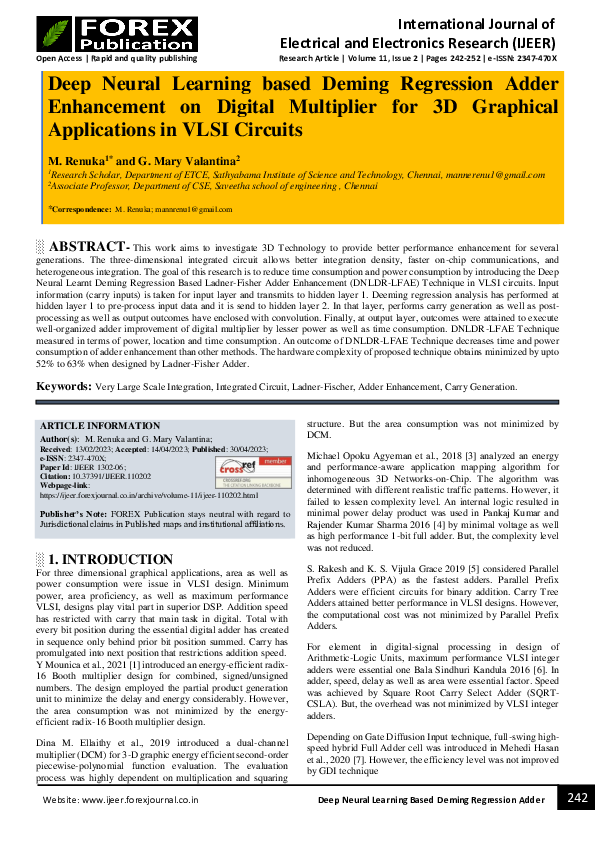 (PDF) Deep Neural Learning based Deming Regression Adder Enhancement on Digital Multiplier for ...