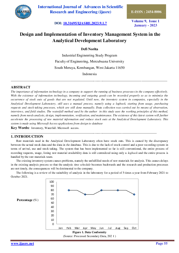 (PDF) Design and Implementation of Inventory Management System in the ...