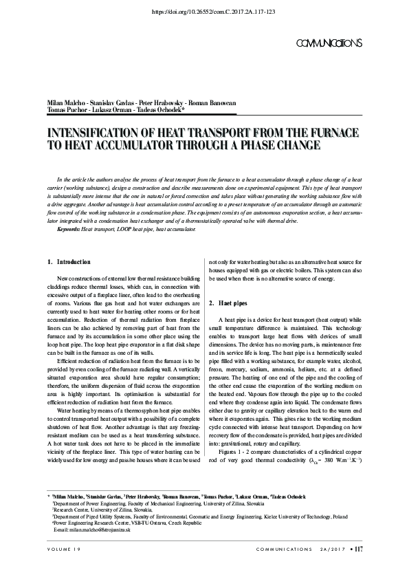 (PDF) Intensification of Heat Transport from the Furnace to Heat ... (PDF) Intensification of Heat Transport from the Furnace to Heat ...