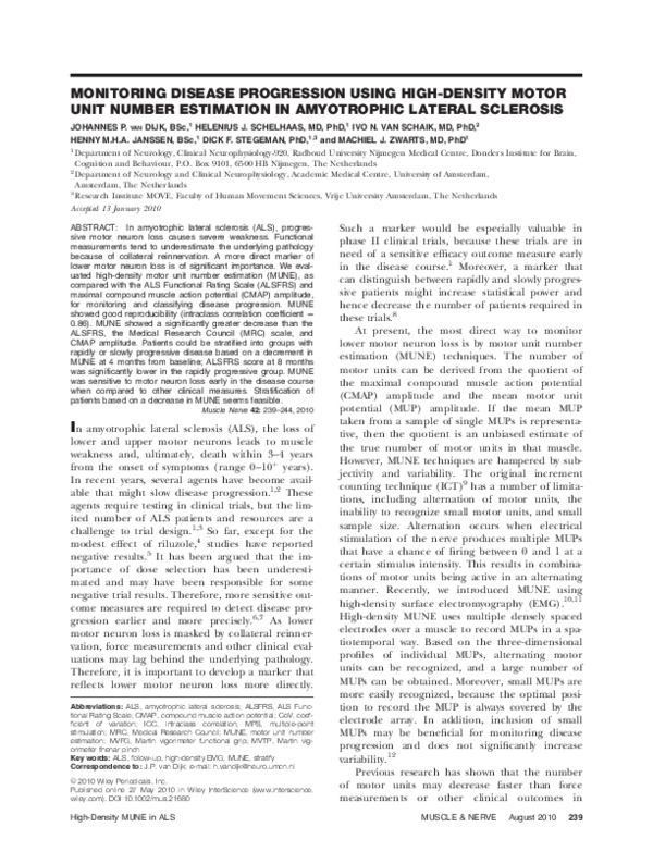 (PDF) Monitoring disease progression using high-density motor unit ...