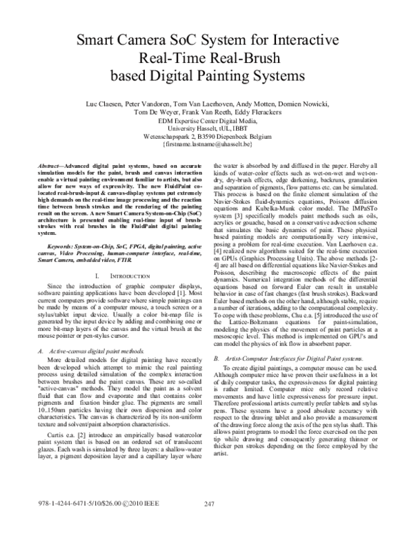 (PDF) Smart camera SoC system for interactive real-time real-brush ...