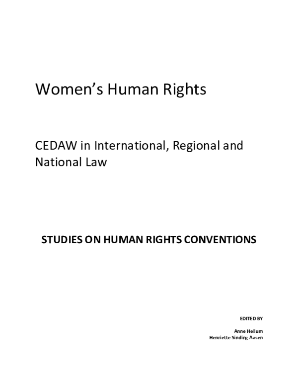 (PDF) India's CEDAW Story