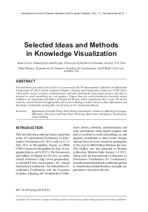 (PDF) Selected Ideas and Methods in Knowledge Visualization | Ebad Banissi - Academia.edu