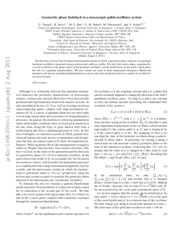 (PDF) Geometric phase kickback in a mesoscopic qubit-oscillator system