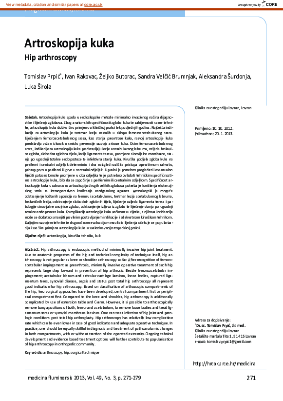 (PDF) Hip Arthroscopy