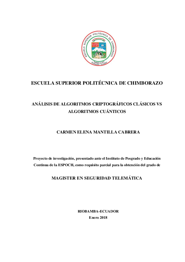 (PDF) Análisis de algoritmos criptográficos clásicos vs algoritmos ...