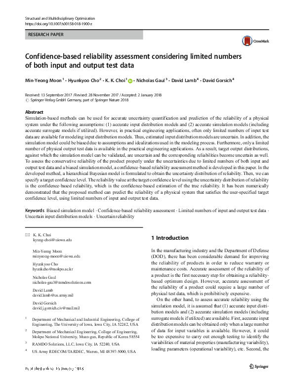 (PDF) Confidence-based reliability assessment considering limited numbers of both input and ...