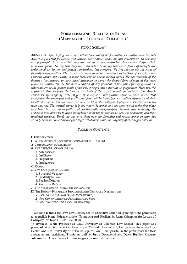 (PDF) Formalism and Realism in Ruins (Mapping the Logics of Collapse)