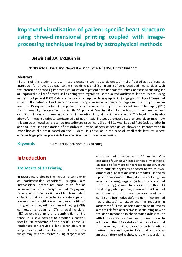 (PDF) Improved Visualisation of Patient-Specific Heart Structure Using ...