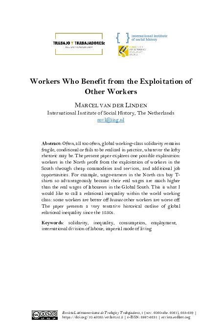 (PDF) Workers Who Benefit from the Exploitation of Other Workers