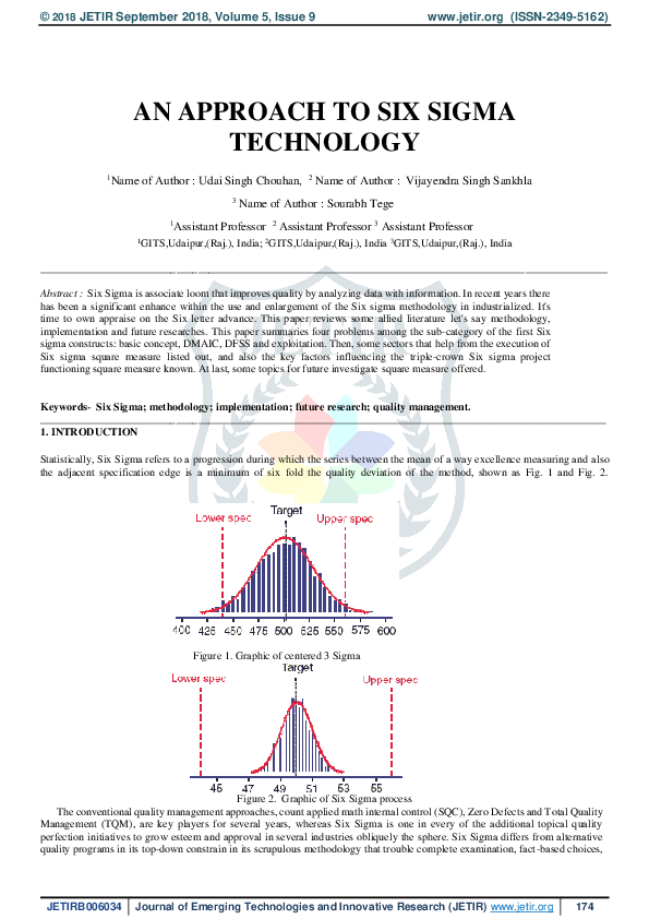(PDF) An Approach to Six Sigma Technology