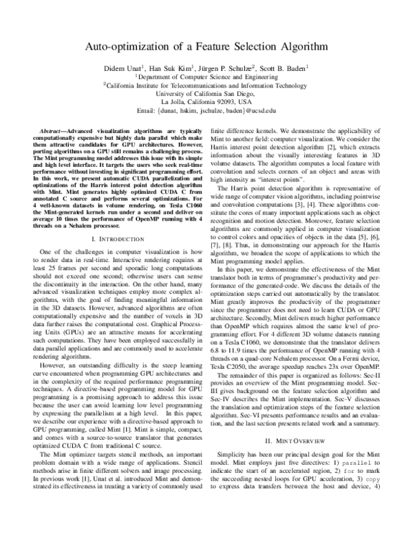 (PDF) Autooptimization of a feature selection algorithm