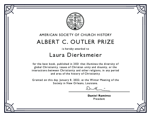 (PDF) Albert C. Outler Prize (2022)