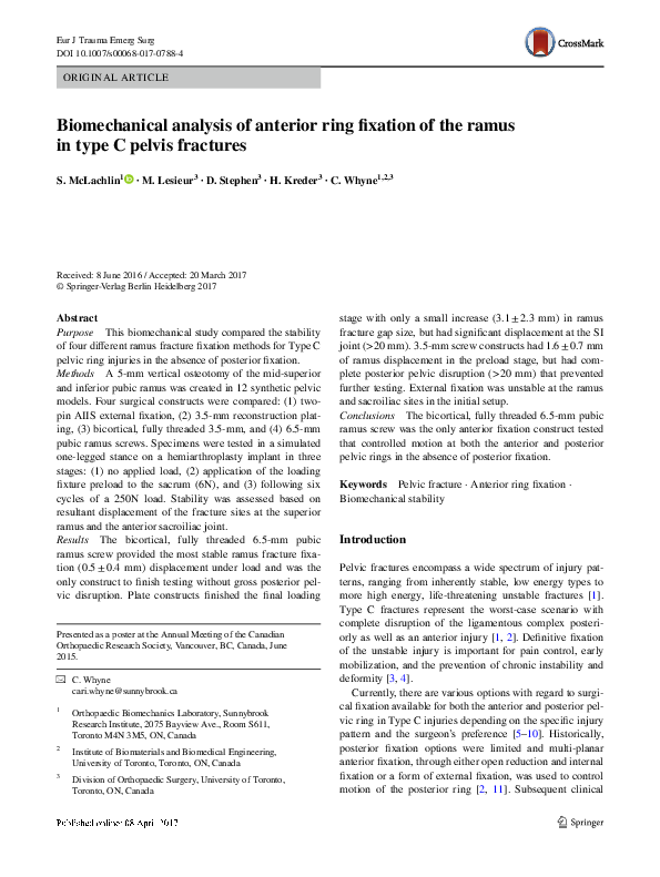 (PDF) Biomechanical analysis of anterior ring fixation of the ramus in ...