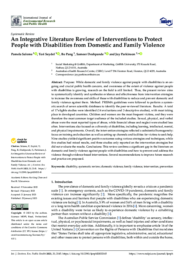 (PDF) An Integrative Literature Review of Interventions to Protect ...