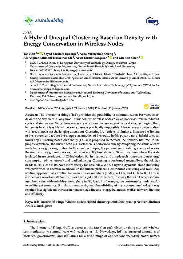 (PDF) Hybrid Density-Based Clustering for IoT Energy