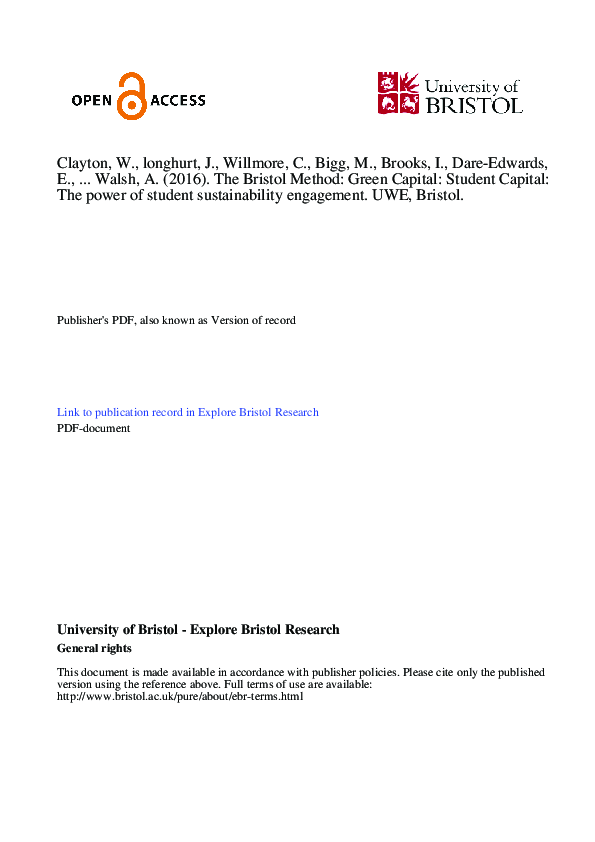 (PDF) The Bristol Method: Green Capital: Student Capital:The power of ...