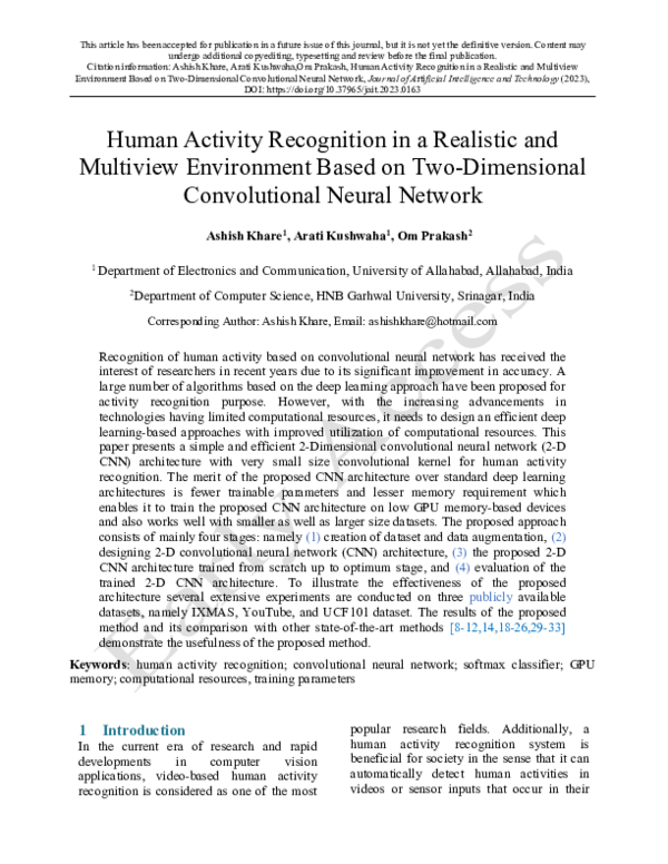 (PDF) Human Activity Recognition in a Realistic and Multiview ...