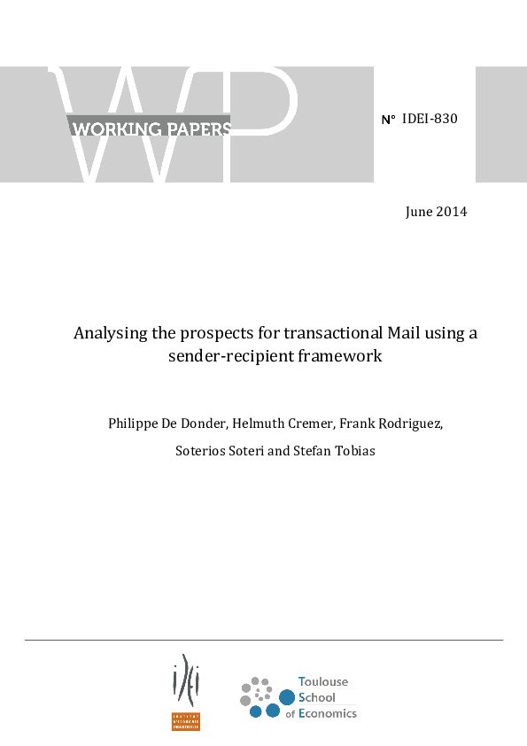 (PDF) Analyzing the Prospects for Transactional Mail Using a Sender-Recipient Framework