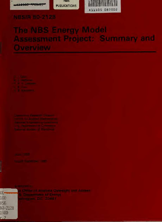 (PDF) The NBS Energy Model Assessment project