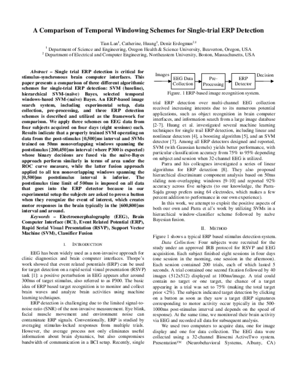 (PDF) A comparison of temporal windowing schemes for single-trial ERP detection