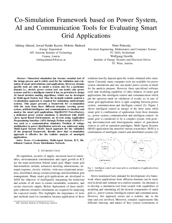 Pdf Co Simulation Framework Based On Power System Ai And