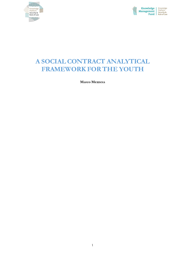 (PDF) A SOCIAL CONTRACT ANALYTICAL FRAMEWORK FOR THE YOUTH